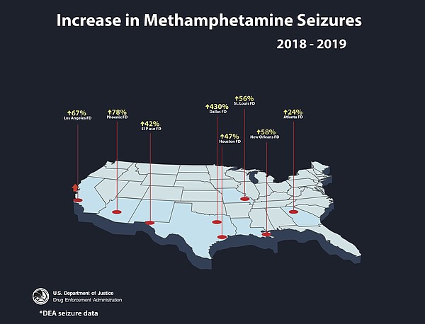 DEA unveils new plan targeting meth hubs in Texas, New Orleans, other ...