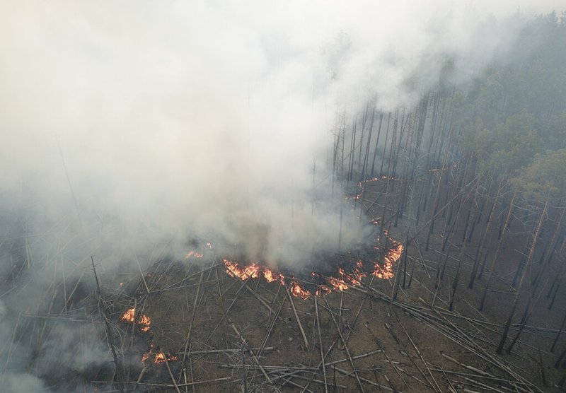 Ukraine battles forest fires near Chernobyl | The Arkansas Democrat ...