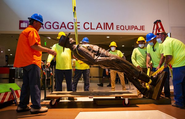 Dallas officials remove Texas Ranger statue from Love Field | The ...