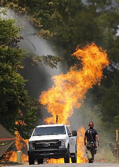 4 utility workers injured in blast, fire in Maumelle | Northwest ...