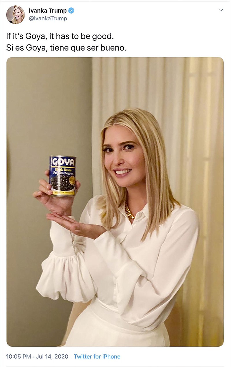 Ivanka Trump defends tweet supporting Goya | Northwest Arkansas ...