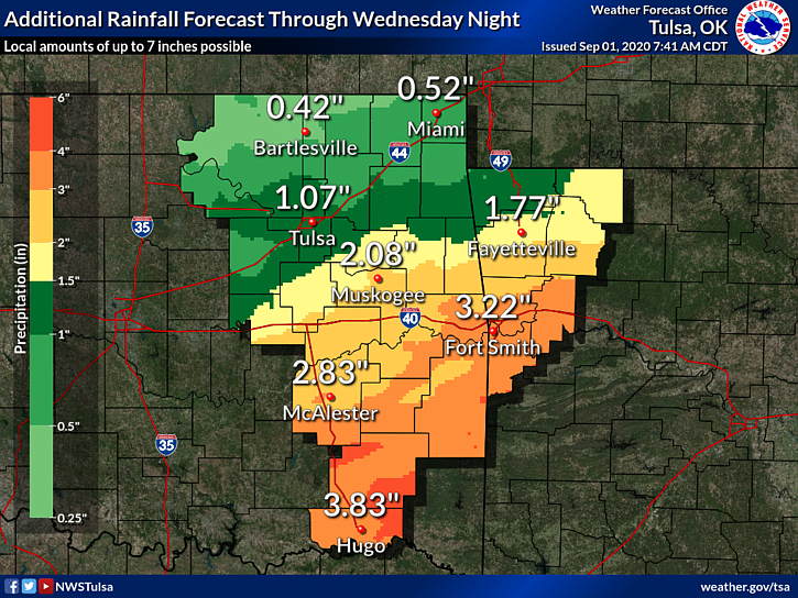 Flash flooding possible in parts of Northwest Arkansas