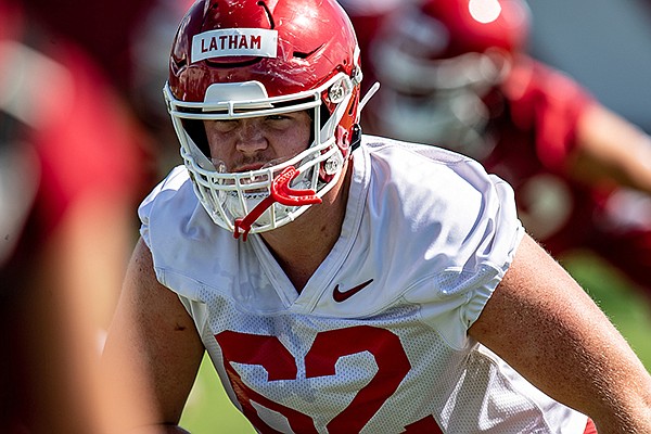 Pittman: Latham among Hogs' top 5 linemen | Whole Hog Sports