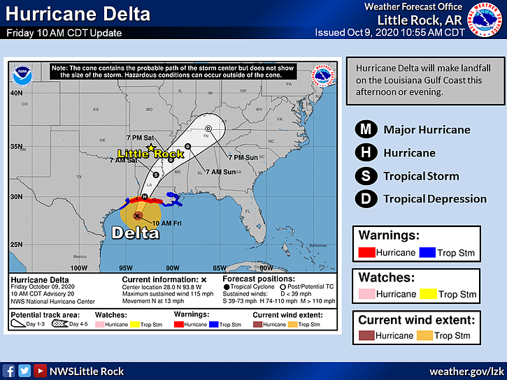 Despite predicted shift east, Delta expected to bring heavy rain to ...