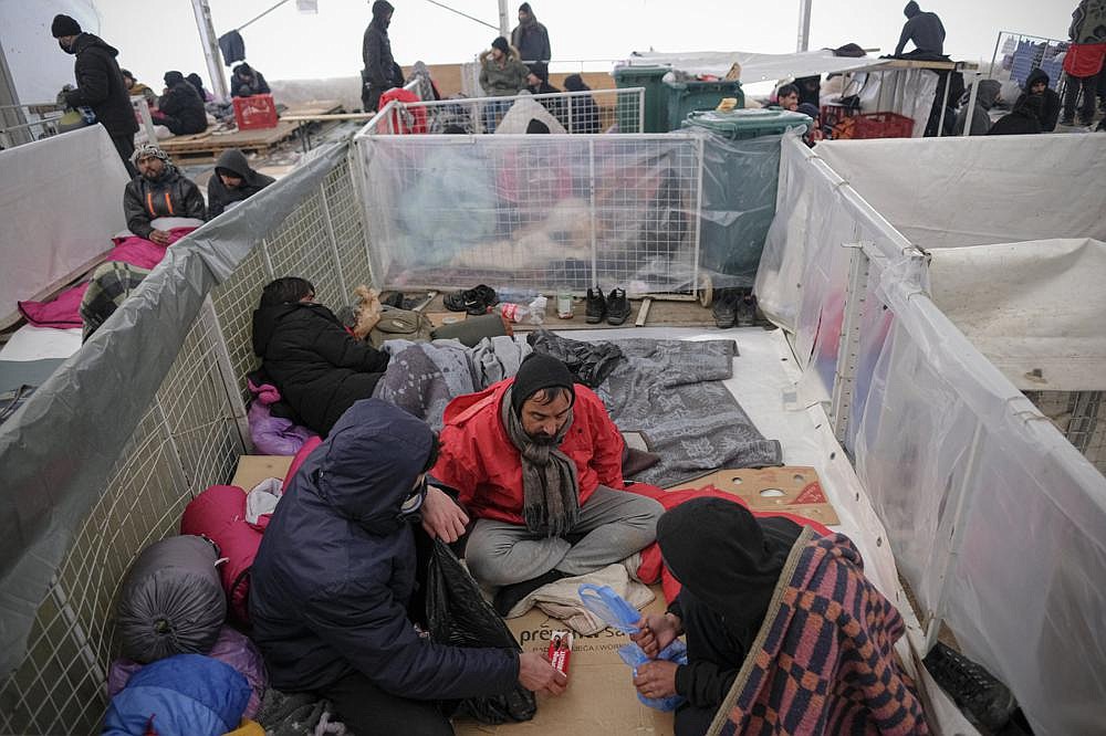 Bosnia migrant camp miserable
