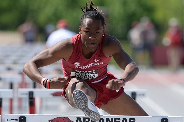 Gilbert makes huge leap for UA in 110 hurdles | Whole Hog Sports