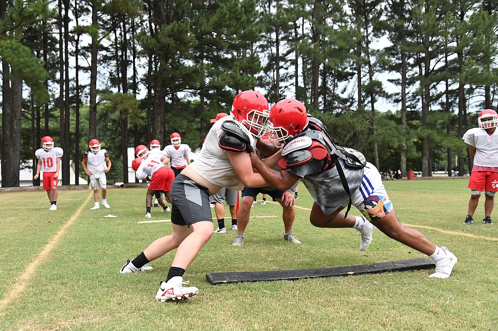 Mountain Pine Red Devils at practice