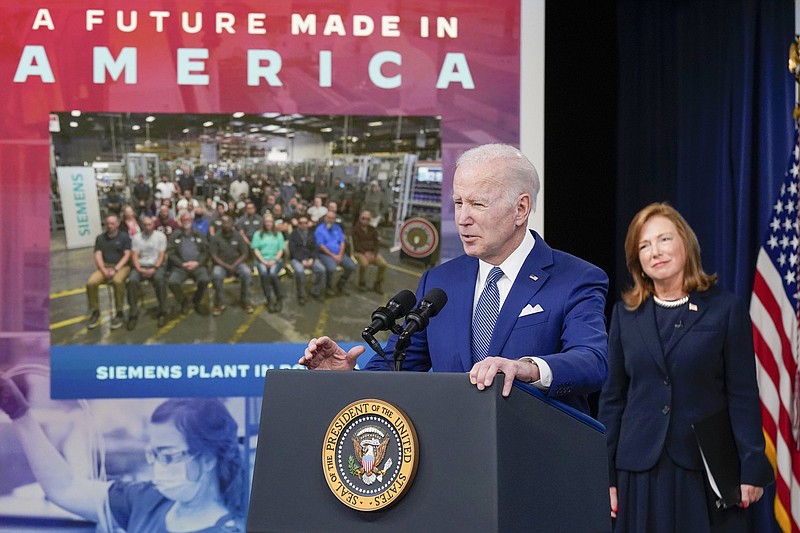 Biden spotlights factory job investment | Northwest Arkansas Democrat ...