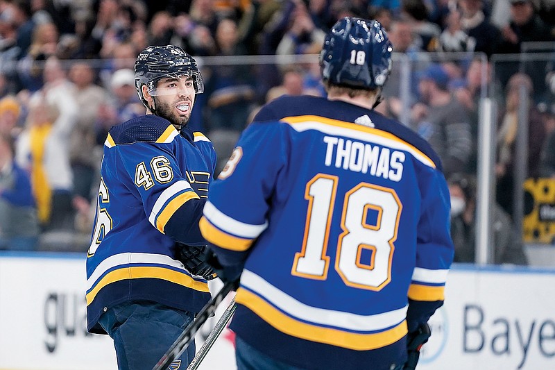 Thomas scores twice as Blues beat Rangers 6-2 | Fulton Sun