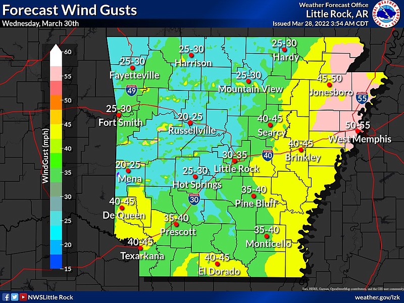 Forecasters: Widespread storms, chance for strong winds expected in ...