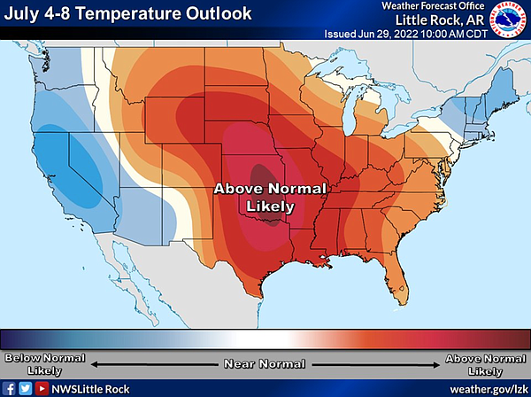 July 4 forecast for Arkansas: Warm temperatures, slight chance of rain ...