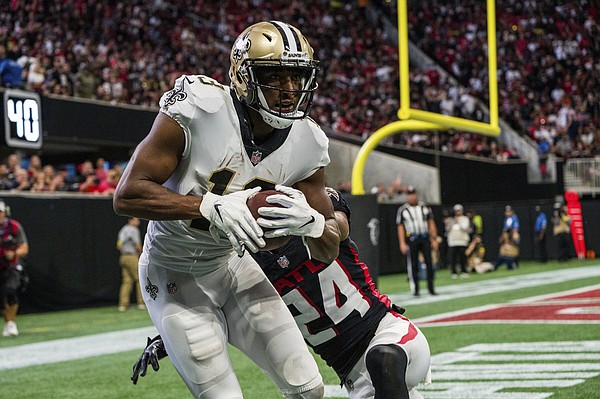 Saints get going late, foil Falcons | The Arkansas Democrat-Gazette ...