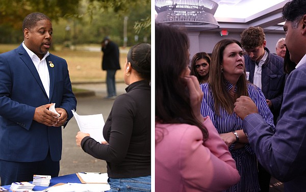 Gubernatorial candidates Sanders, Jones urge supporters at Little Rock ...