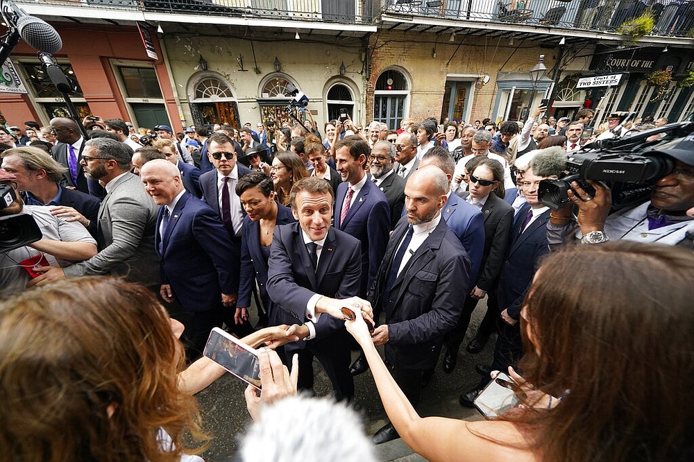 Macron visits Louisiana, noting French ties | Northwest Arkansas ...
