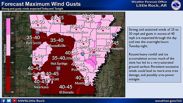 Forecasters: Wind advisory expanded to cover all of Arkansas ...