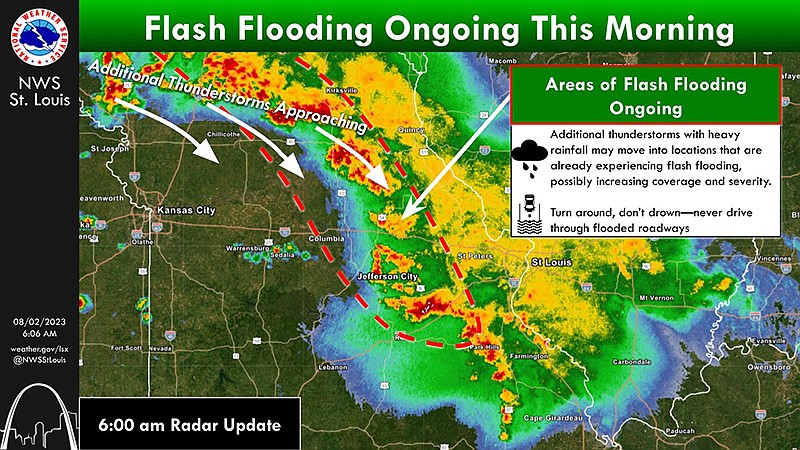 Heavy rain continues threat of flooding in parts of Mid-Missouri ...