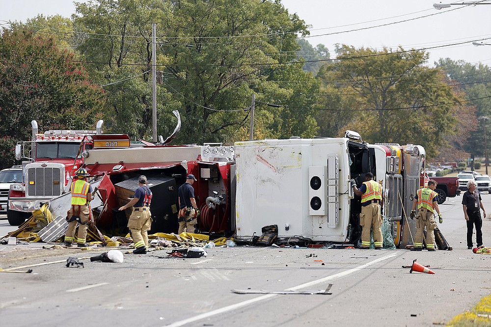 Overturned Fire Truck Wreck | The Arkansas Democrat-Gazette - Arkansas ...