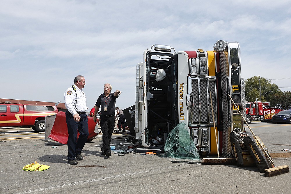 Overturned Fire Truck Wreck | The Arkansas Democrat-Gazette - Arkansas ...