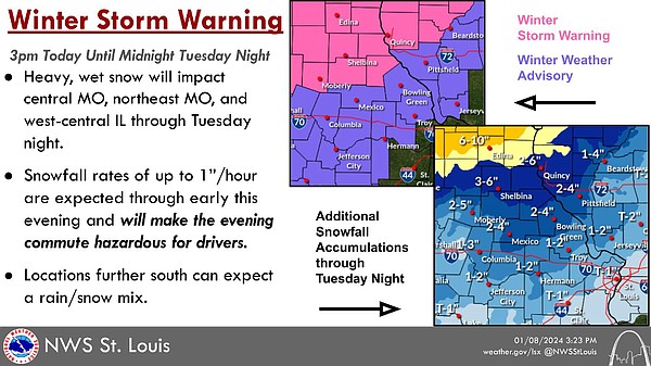 Winter Weather Advisory issued for Mid-Missouri through Tuesday ...