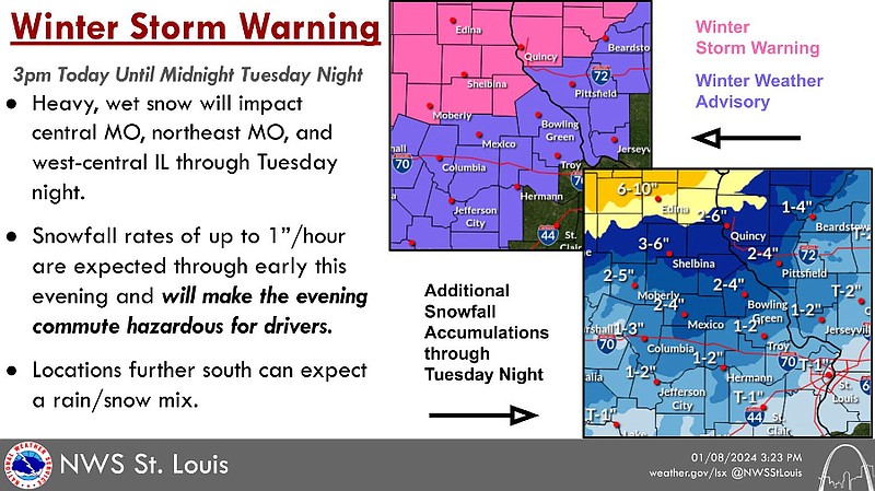 Winter Weather Advisory issued for Mid-Missouri through Tuesday ...