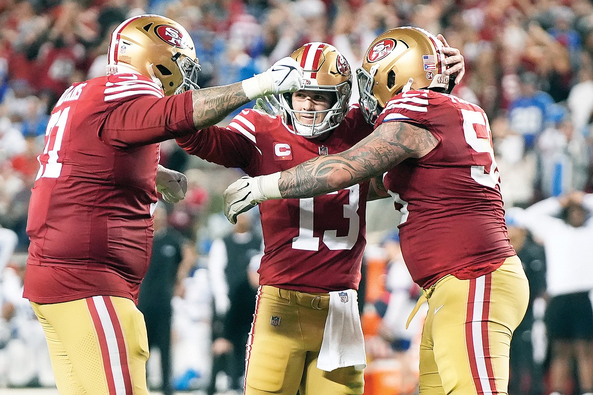 Niners rally from down 17 to beat Lions for NFC championship ...