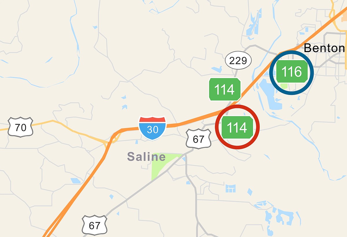 Section of I-30 westbound in Saline County to close overnight starting ...