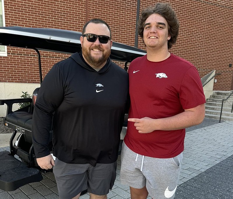 Arkansas 2026 commitment McWhorter spends time with OL coach, takes in ...