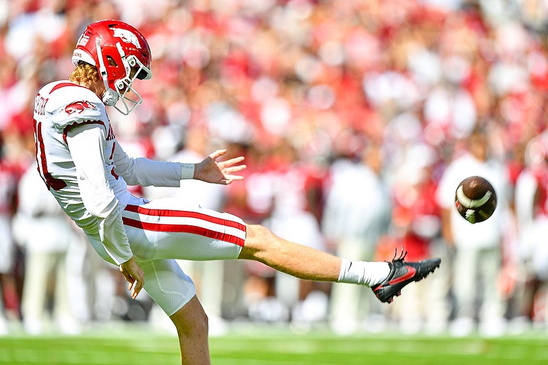 REPORT: Arkansas punter Max Fletcher enters transfer portal | Whole Hog ...