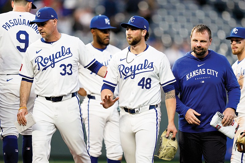 Royals sideline Marsh after taking liner off pitching elbow | Fulton Sun