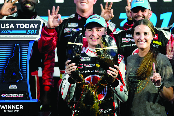 Bell takes win on rain tires in NASCAR Cup race at New Hampshire ...