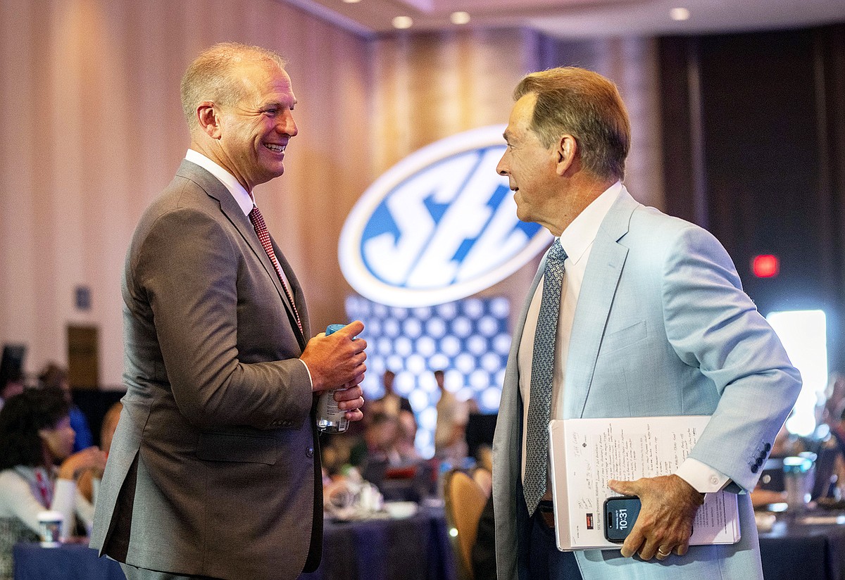 Saban is back at SEC Media Days, six months after retiring and asking ...