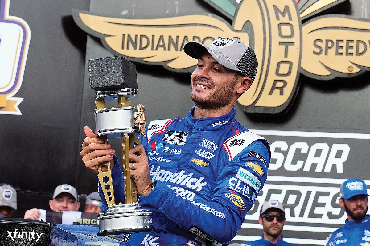 Larson charges late to his first Brickyard 400 win | Fulton Sun