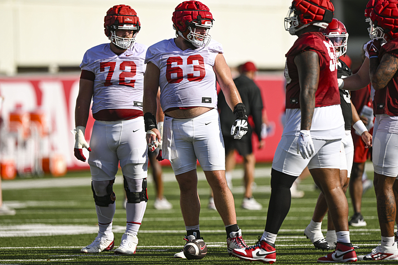 Arkansas football report: Offensive line shuffles with 2 players ...