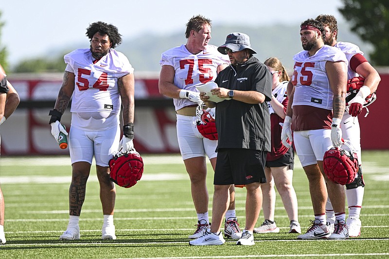 Pittman praises O-line | Northwest Arkansas Democrat-Gazette