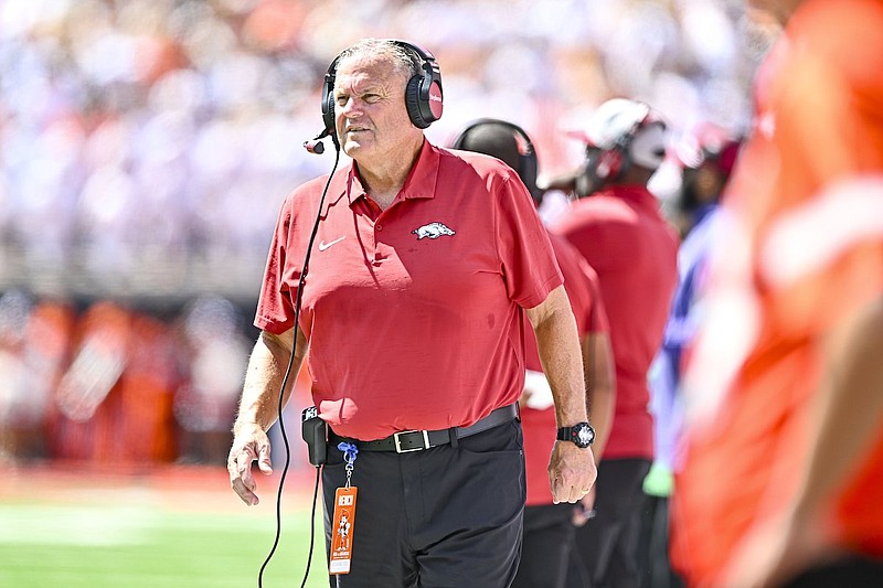 WATCH: Sam Pittman, Taylen Green and Cam Ball address media after ...