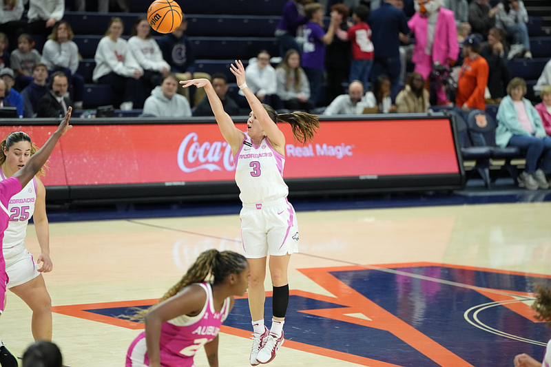 Izzy Higginbottom scores 36 Arkansas women s basketball wins in final seconds at Auburn Whole Hog Sports