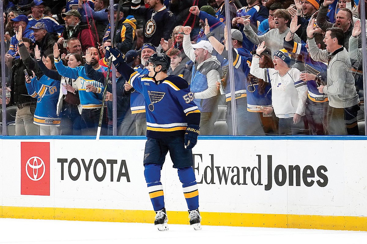 Schenn scores twice in Blues’ 4-1 victory against Flames | Jefferson ...