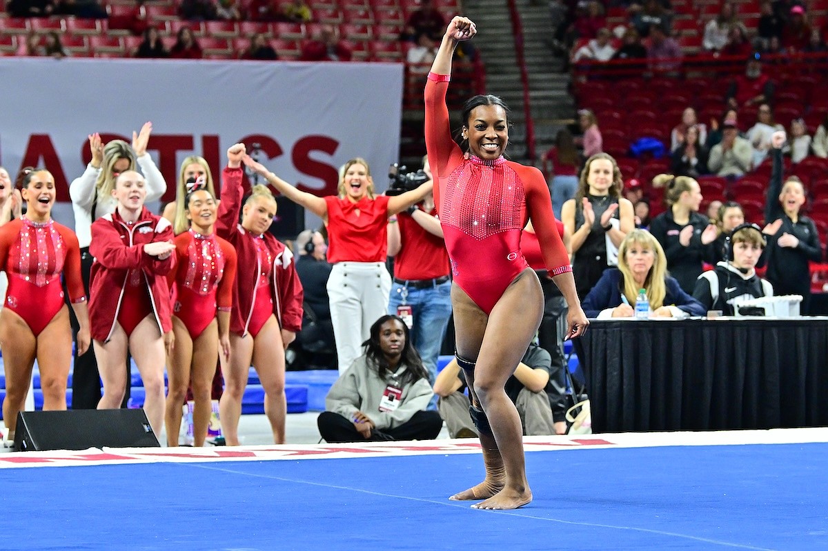 UA gymnastics gets 1st wins, posts season high | Northwest Arkansas ...