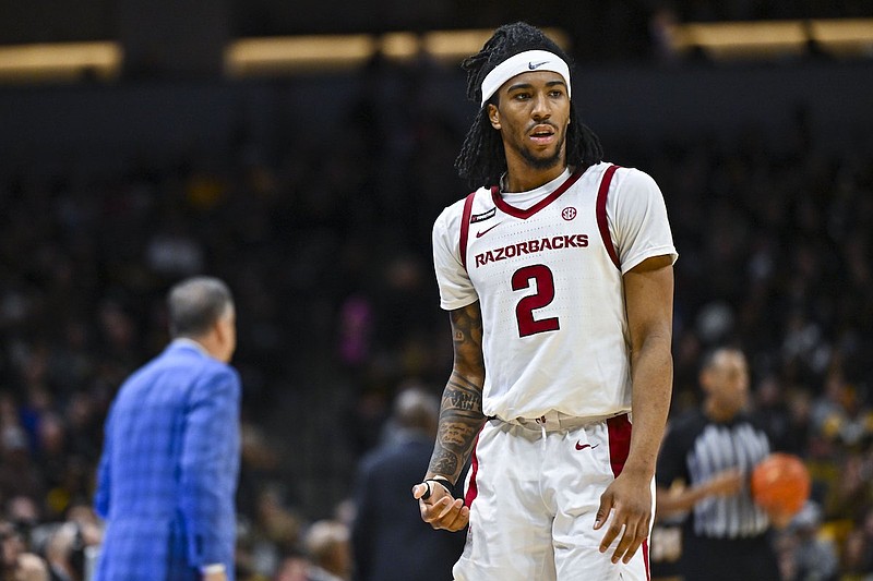 Boogie Fland out for Arkansas men's basketball vs. Georgia, possibly ...