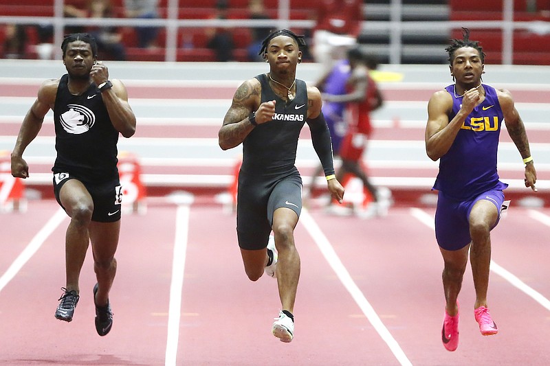 Arkansas sprinter Jordan Anthony opens indoor track season with high ...