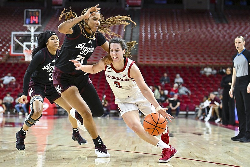 Izzy Higginbottom's double-double powers Arkansas women's basketball ...