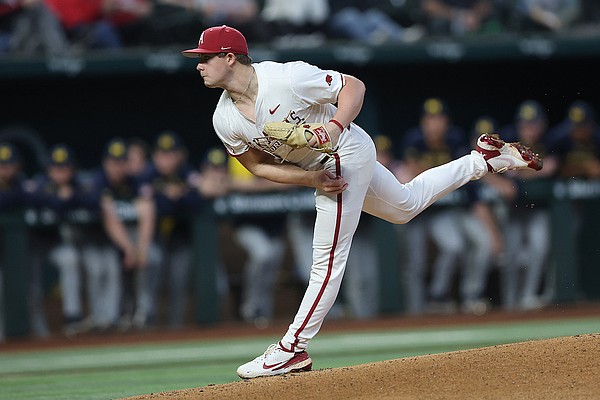 Arkansas baseball coach gives update on pitchers Gage Wood, Hunter ...