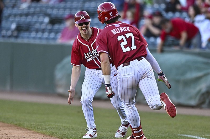 Arkansas baseball bats get going in 14-3 run rule of Grambling State ...