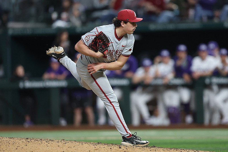 Landon Beidelschies back in Arkansas baseball rotation vs. Charlotte ...