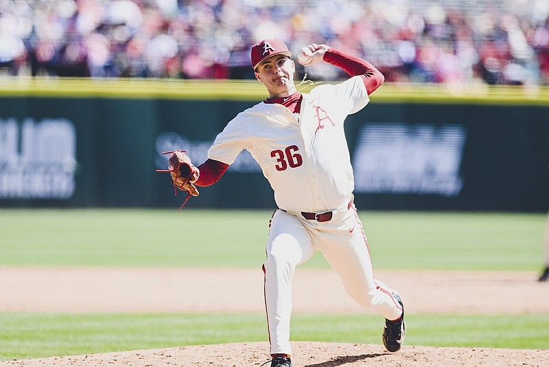 Arkansas baseball pitcher Parker Coil won't pitch 'for a while' with ...