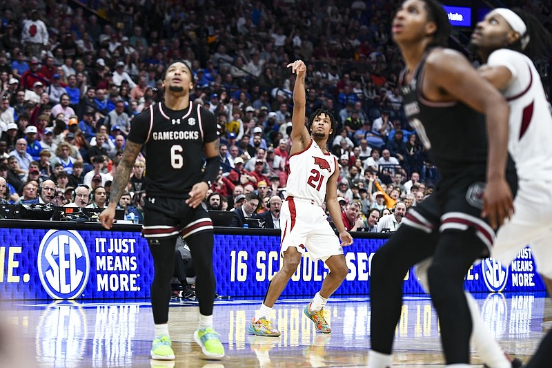 D.J. Wagner's shot might have secured Arkansas basketball's NCAA Tournament fate | Whole Hog Sports