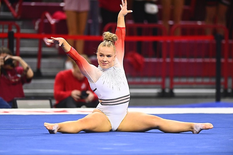 Arkansas gymnastics falls to Missouri in regular-season finale, will ...