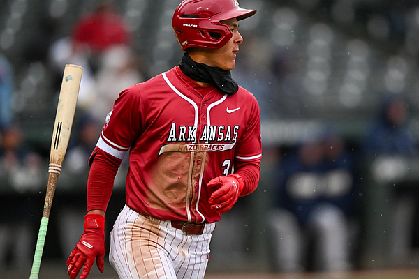Arkansas baseball sweeps ORU with 12-run inning, near no-hitter | Whole ...