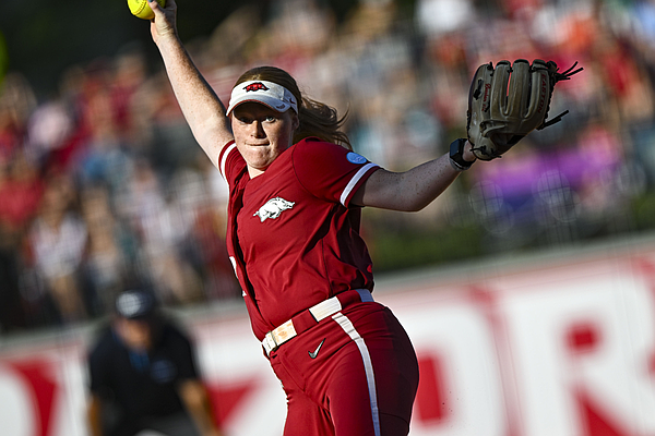 Payton Burnham throws no-hitter, Arkansas softball run rules Saint ...