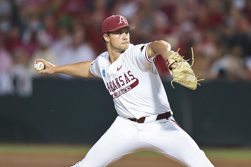 'Rooster' Gage Wood uncaged for Arkansas baseball team at regional ...